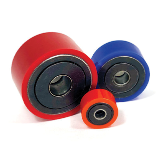 Product - Polyurethane Coated Yoke Rollers | ML6 Precision Molded