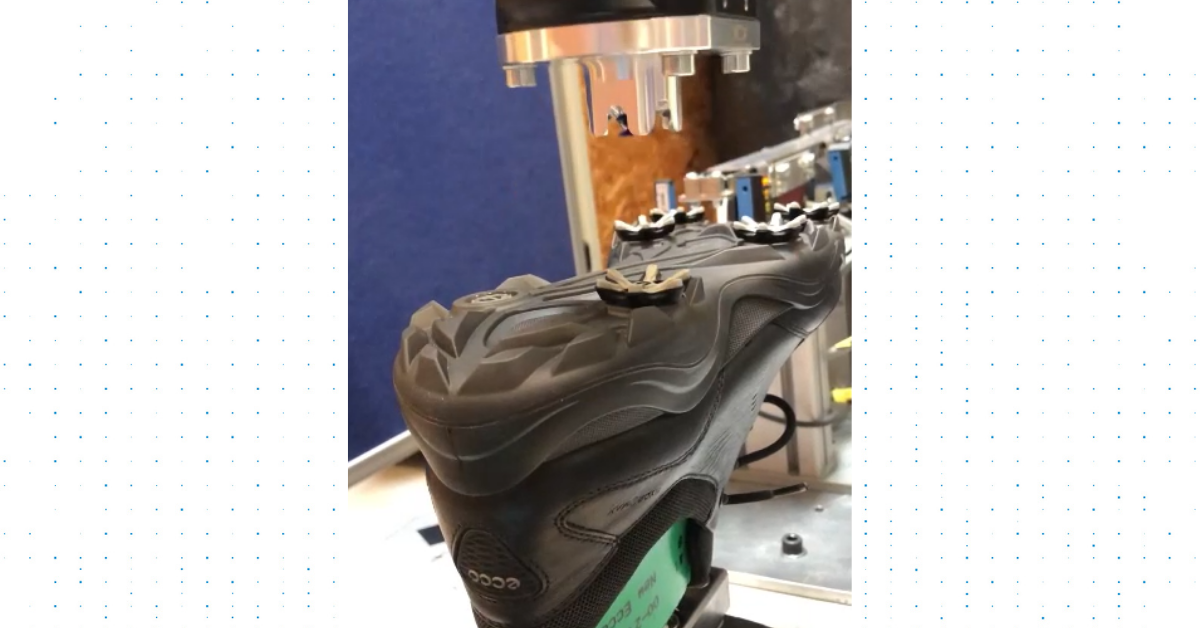 Case Studies: Automated assembling of spikes on shoes | Zebra ...