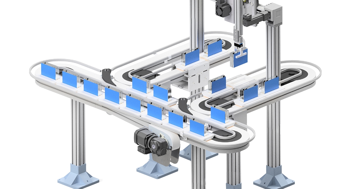 News: New conveyor system P08 is designed for small pallets.