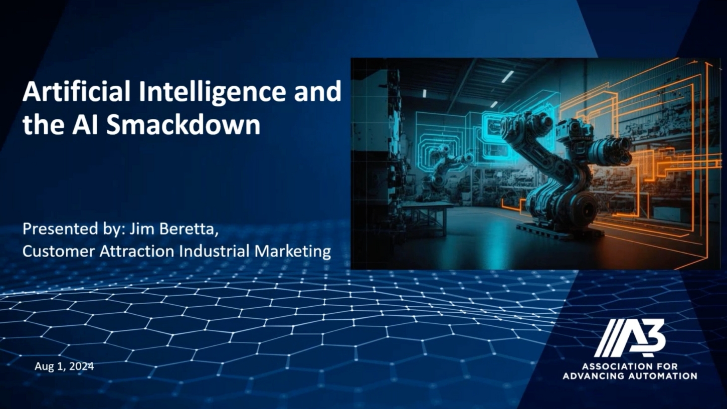 A3 Vault - Artificial Intelligence and the AI Smackdown | Automate.org