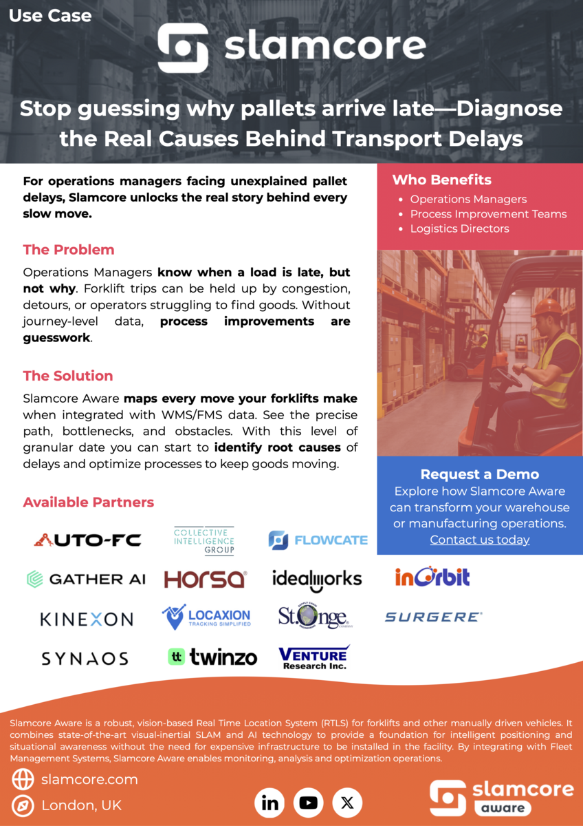 Case Studies: Slamcore Aware - Reducing Delays | Slamcore Limited